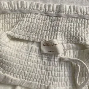 Allie Rose | Pants & Jumpsuits | Allie Rose Linen Smocked Waist Wide ...